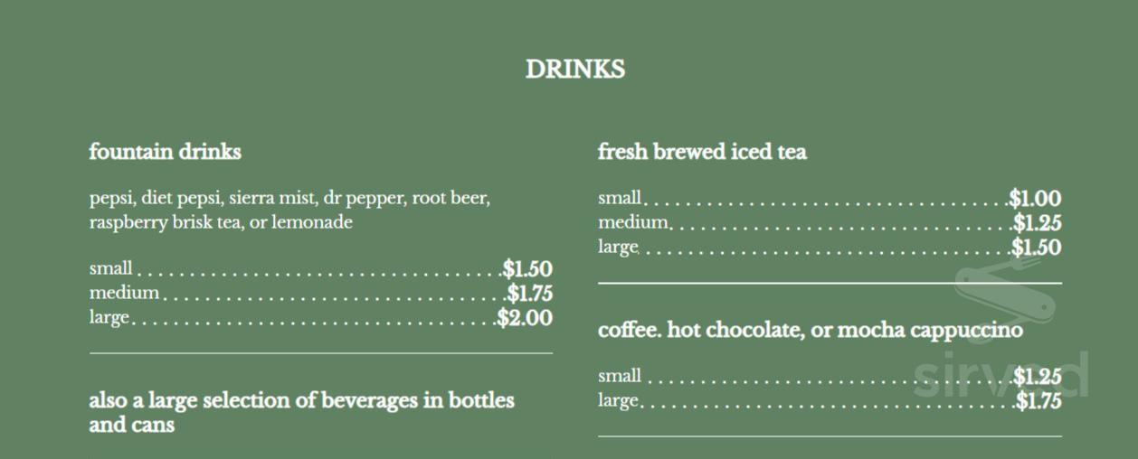 Piccadilly Deli & Sandwich Shop menu in Modesto, California, USA