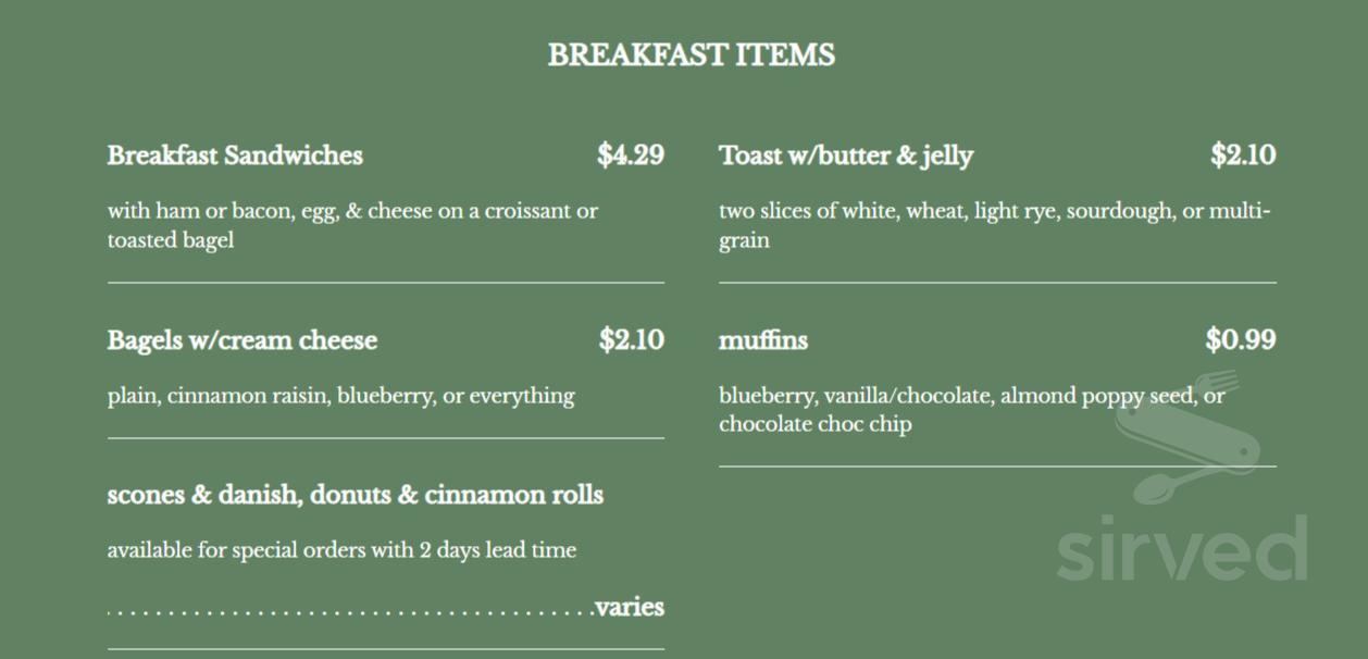 Piccadilly Deli & Sandwich Shop menu in Modesto, California, USA