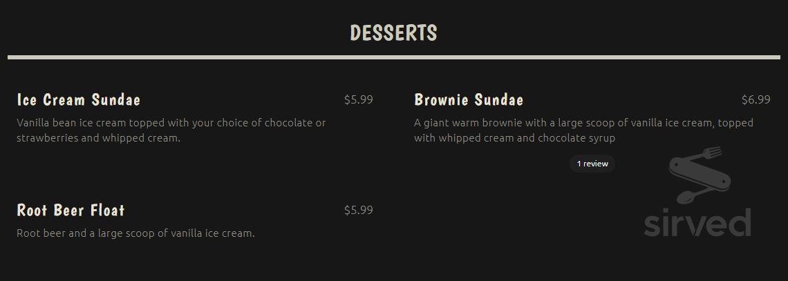 Lake Alice Trading Co. menu in Riverside, California, USA