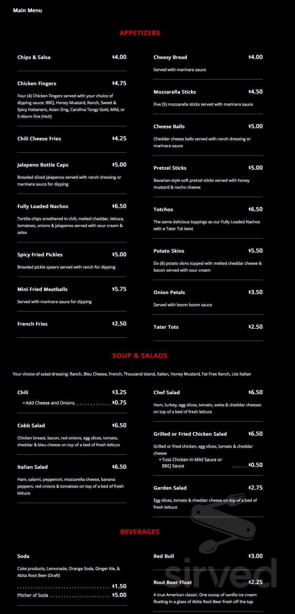 Menu for Station1 in Springfield, OH | Sirved