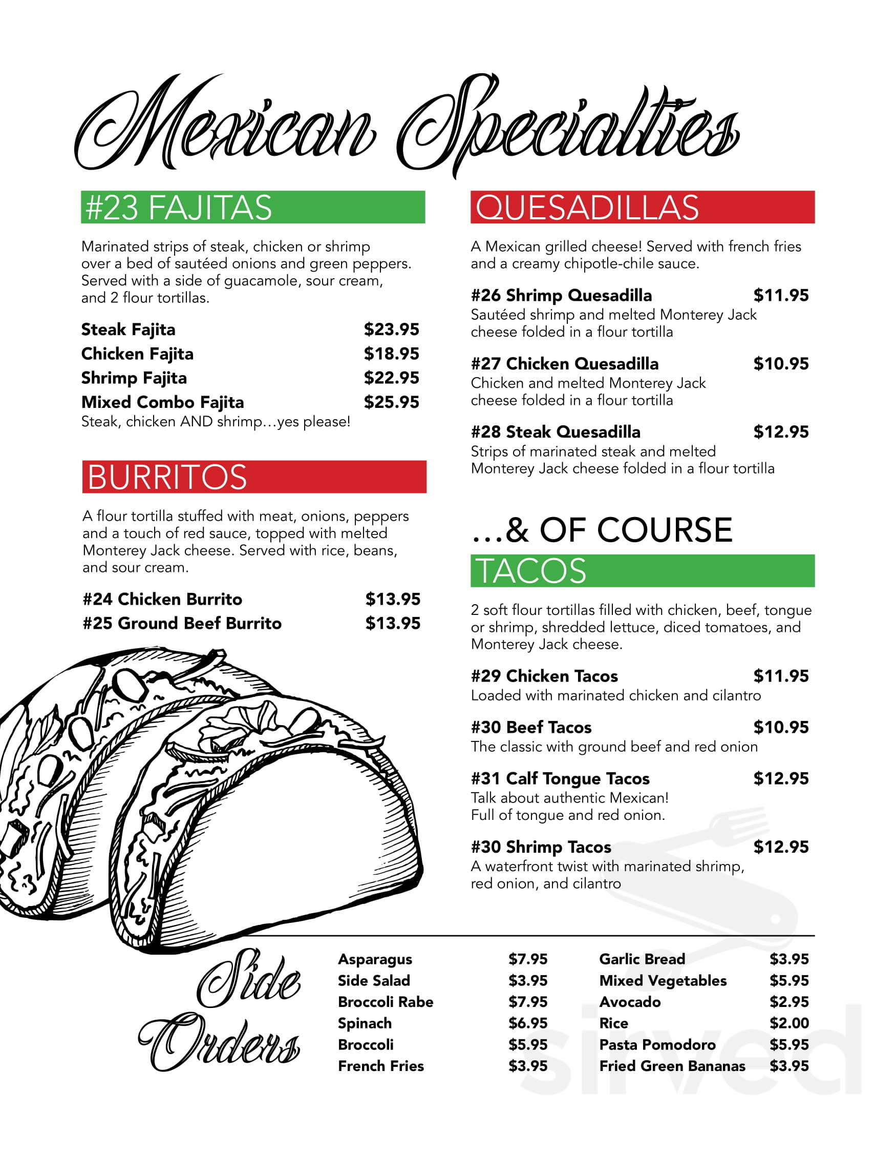 Menu - Freeport NY's Seafood Grill On The Bay | Sirved
