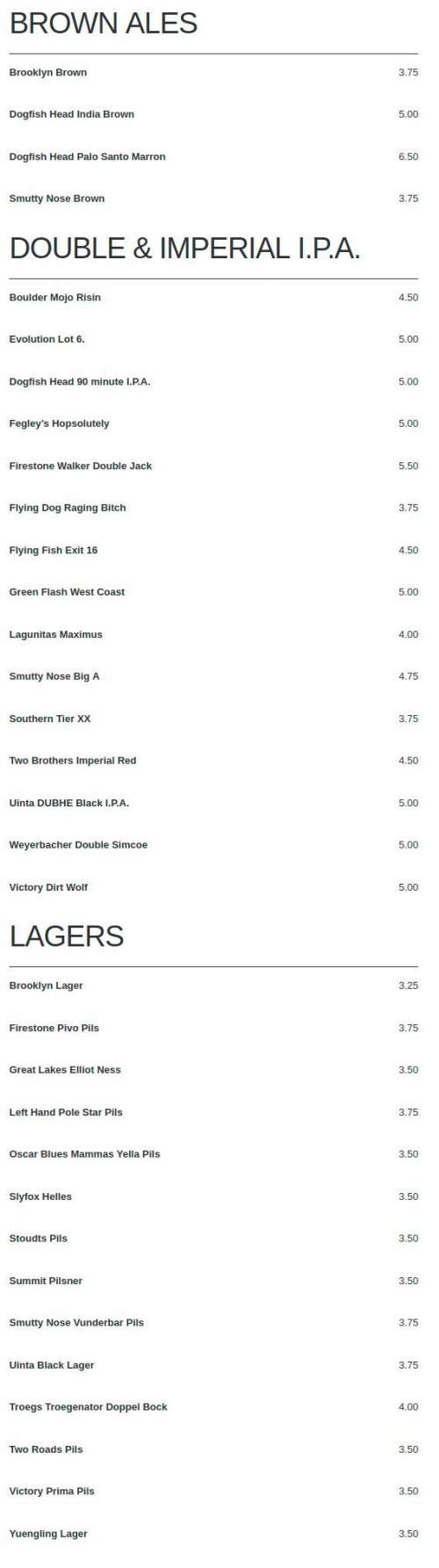 The Butcher and Barkeep menu in Harleysville, Pennsylvania, USA