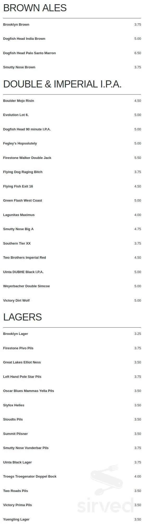 The Butcher and Barkeep menu in Harleysville, Pennsylvania, USA
