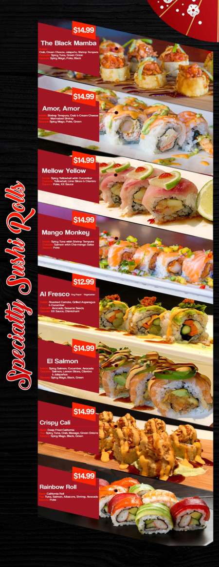 Señor Sushi & Mariscos menu in Pomona, California, USA