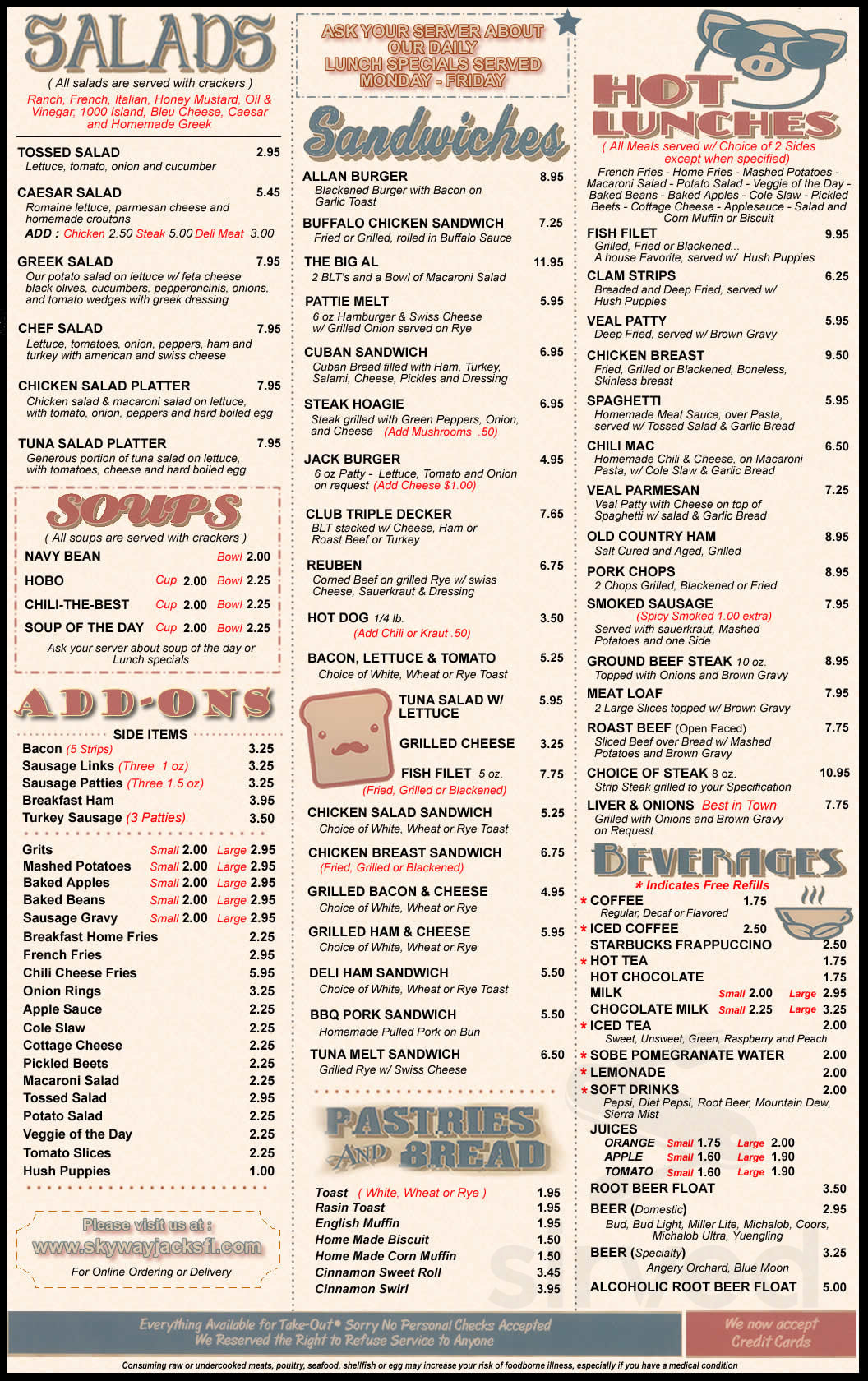 Skyway Jack s Restaurant Menus In St Petersburg Florida United States Skyway Jack s Restaurant Menus In St Petersburg Florida United States