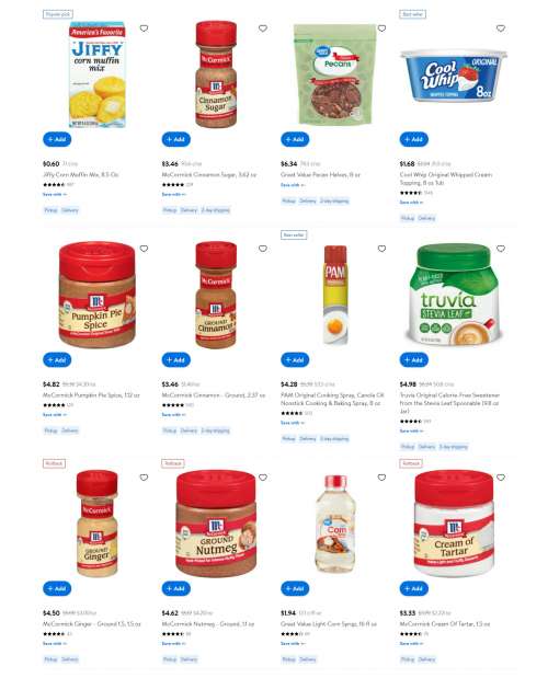 Walmart Bakery menu in Westerly, Rhode Island, USA