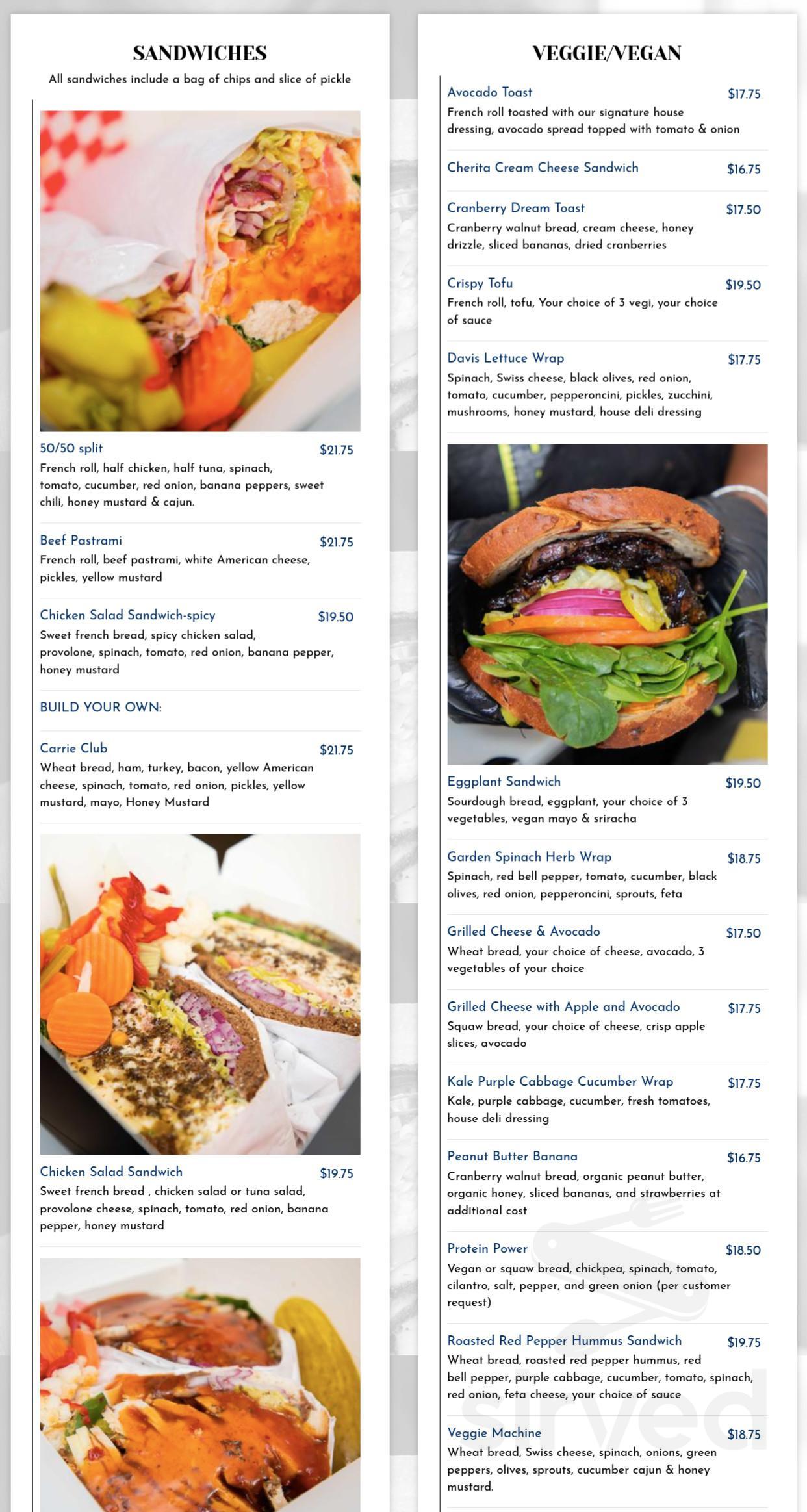 Menu - Bellflower CA's 2nd Healthy Eatery | Sirved