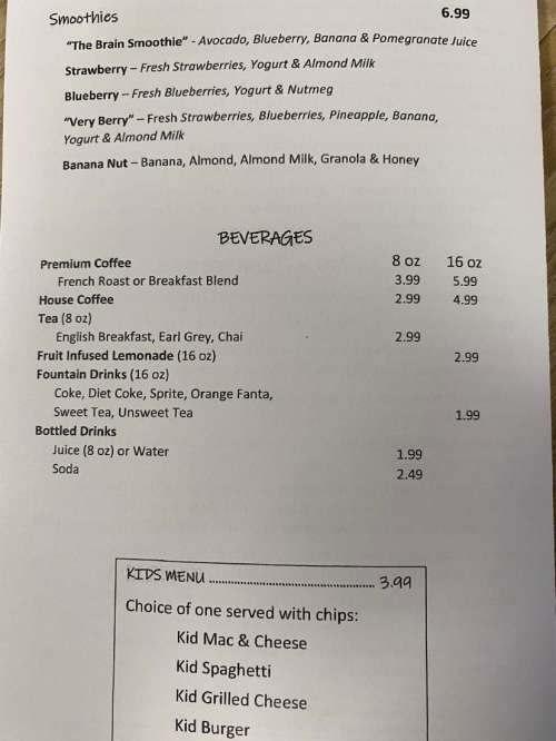 Cyber Bistro menu in Augusta, Georgia, USA