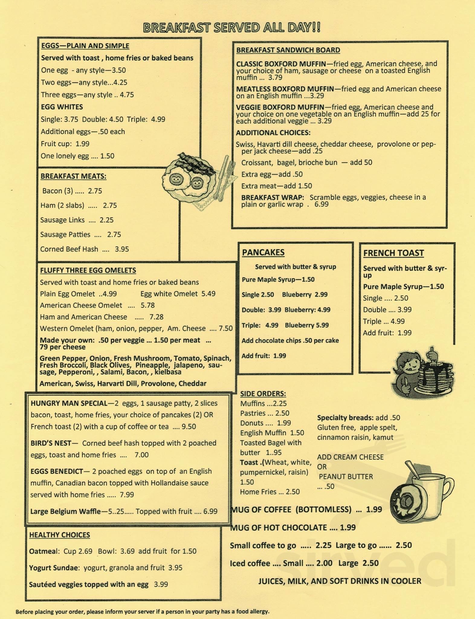 Menu for Boxford Community Kitchen in Boxford, MA | Sirved