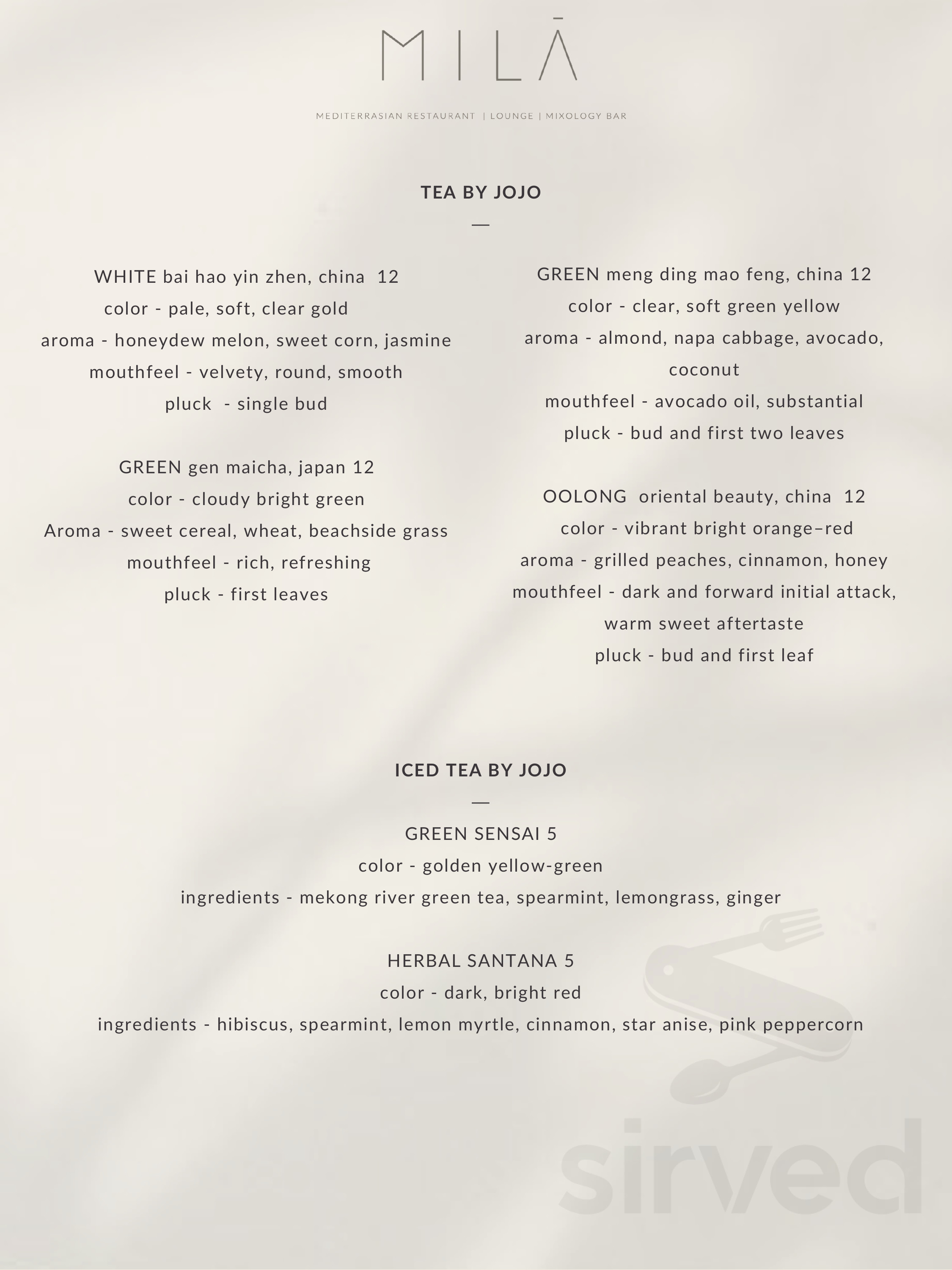 MILA Restaurant, Rooftop Lounge & Mixology Bar menus in Miami Beach ...