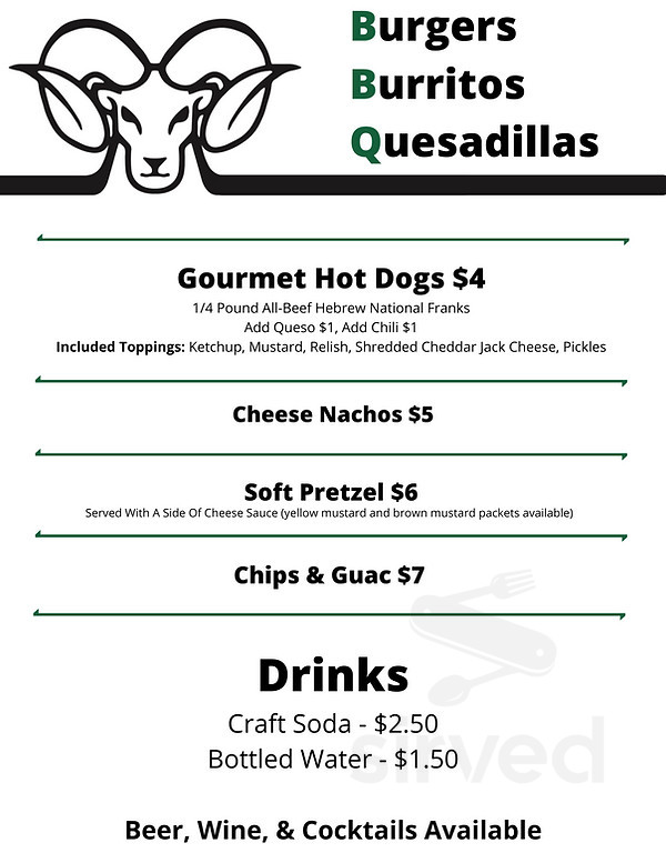 The Ram menu in Perkasie, Pennsylvania, USA