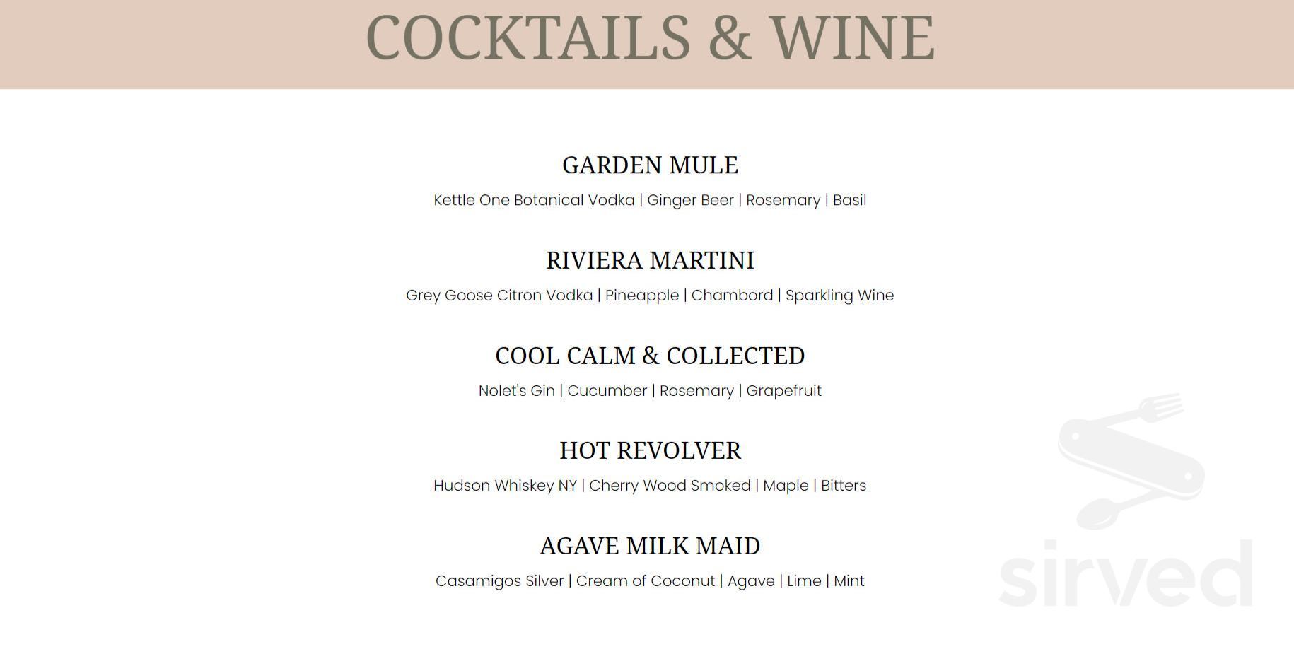 Nikolai's Roof menu in Atlanta, Georgia, USA