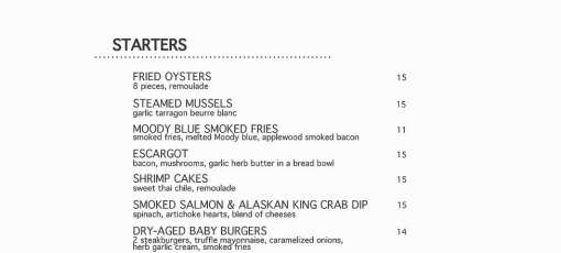 Menu for Flame Steakhouse & Wine Bar in Springfield, MO | Sirved