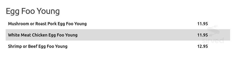 Dragon of Newtown menu in Newtown, Pennsylvania, USA