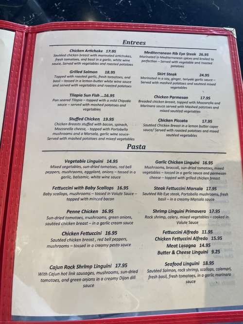 Franklin Street Caffe menu in Redwood City, California, USA
