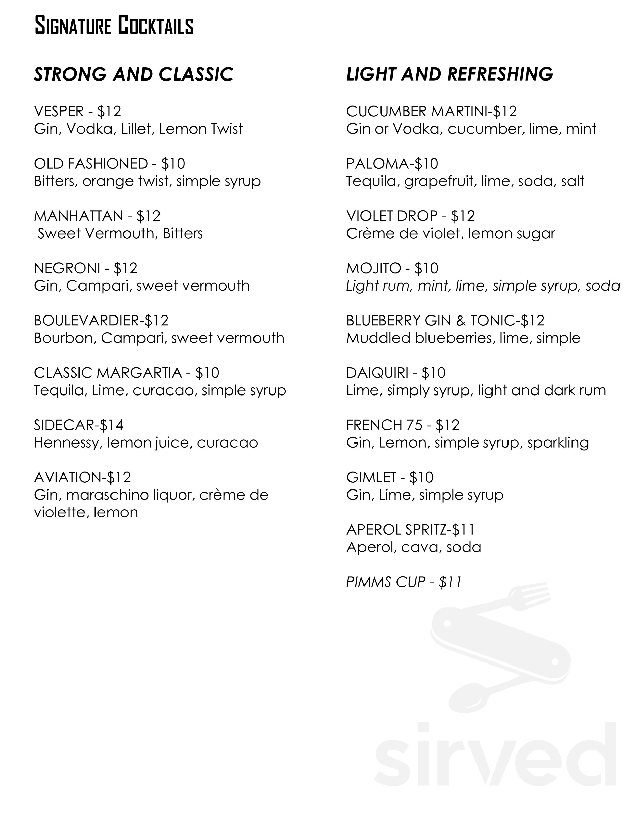 Strato 550 menus in Houston, Texas, United States