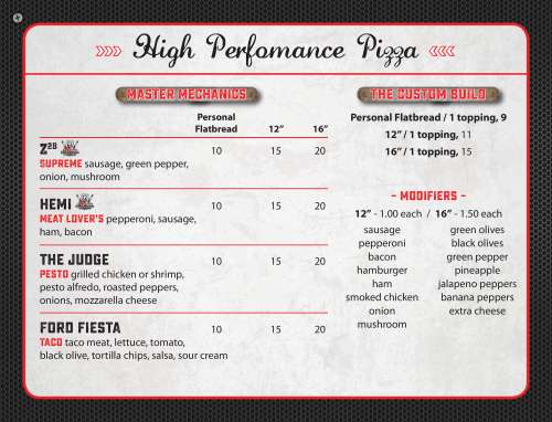 Route 66 Motorheads Bar and Grill, Museum and Entertainment menu in ...