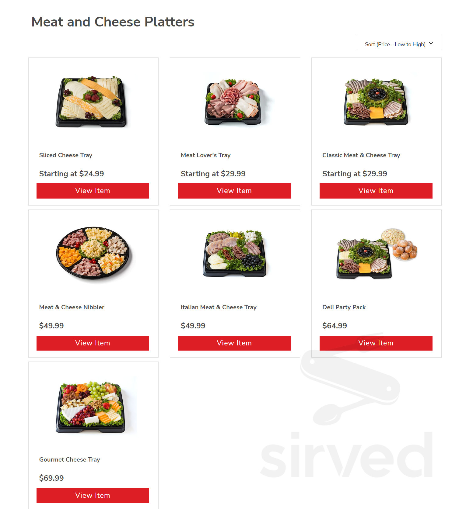 Tom Thumb menu in Hurst, Texas, USA