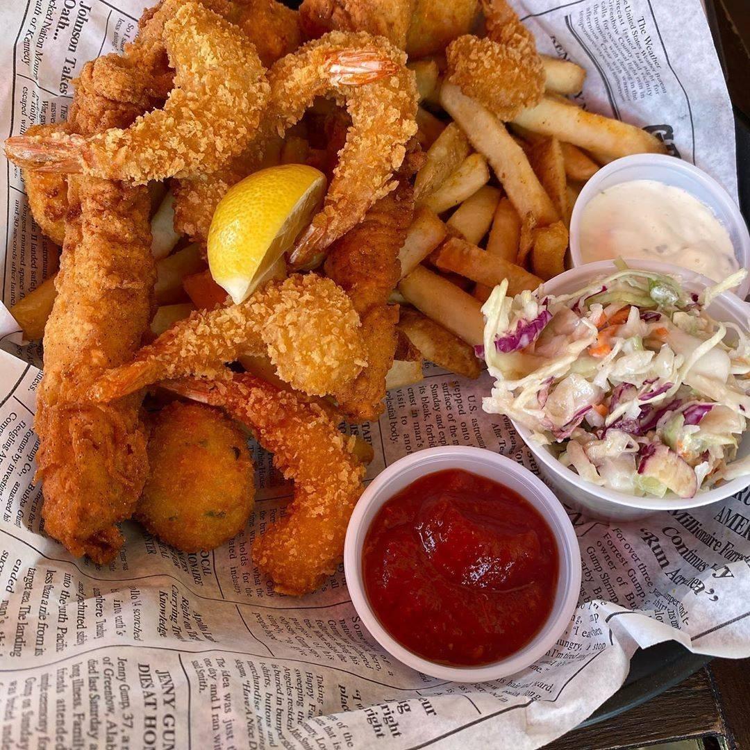 Bubba Gump Shrimp Co. menu in Laughlin, Nevada, USA