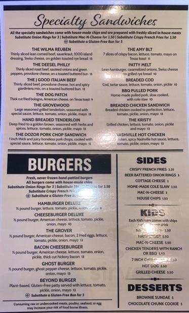 5th Ave. Grill and Bar menus in Beech Grove, Indiana, United States