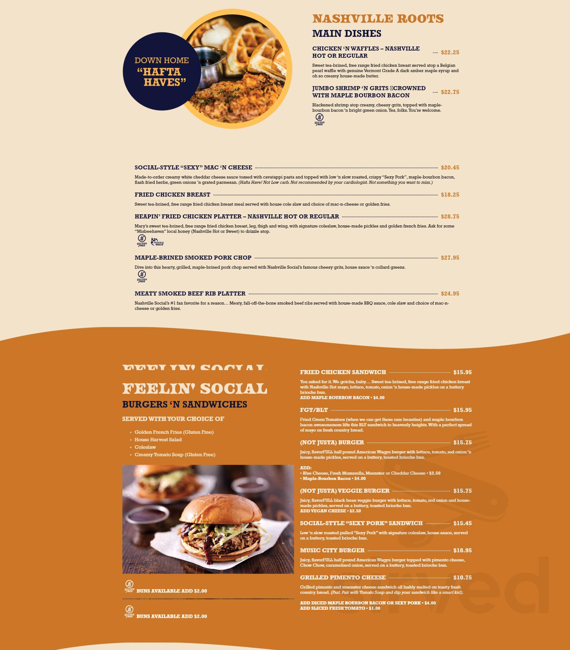 Nashville Social Club Carson City menus in Carson City, Nevada, United ...