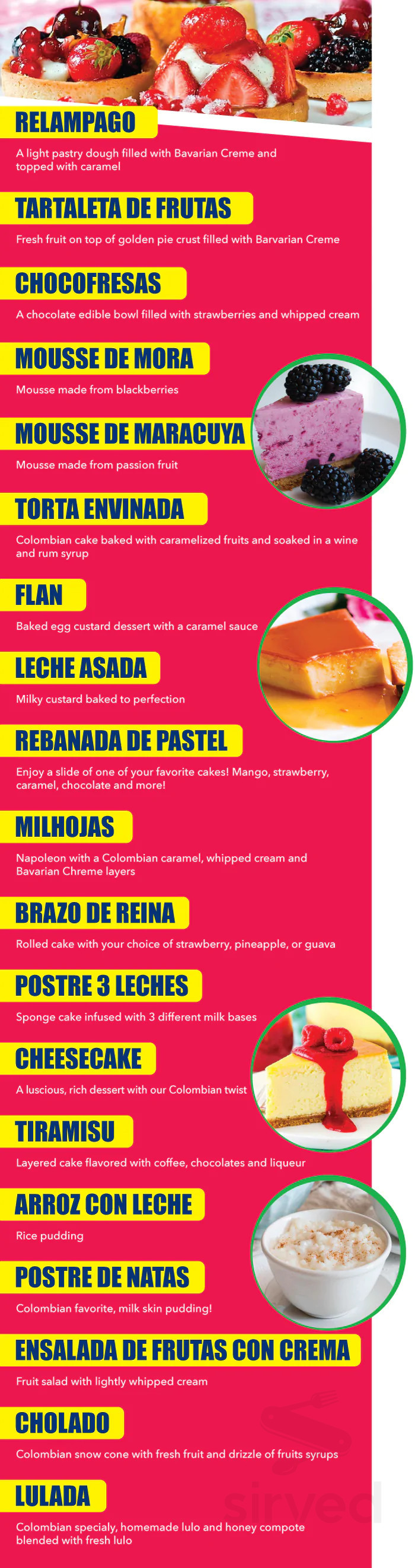 La Espiguita Bakery menu in Brentwood, New York, USA