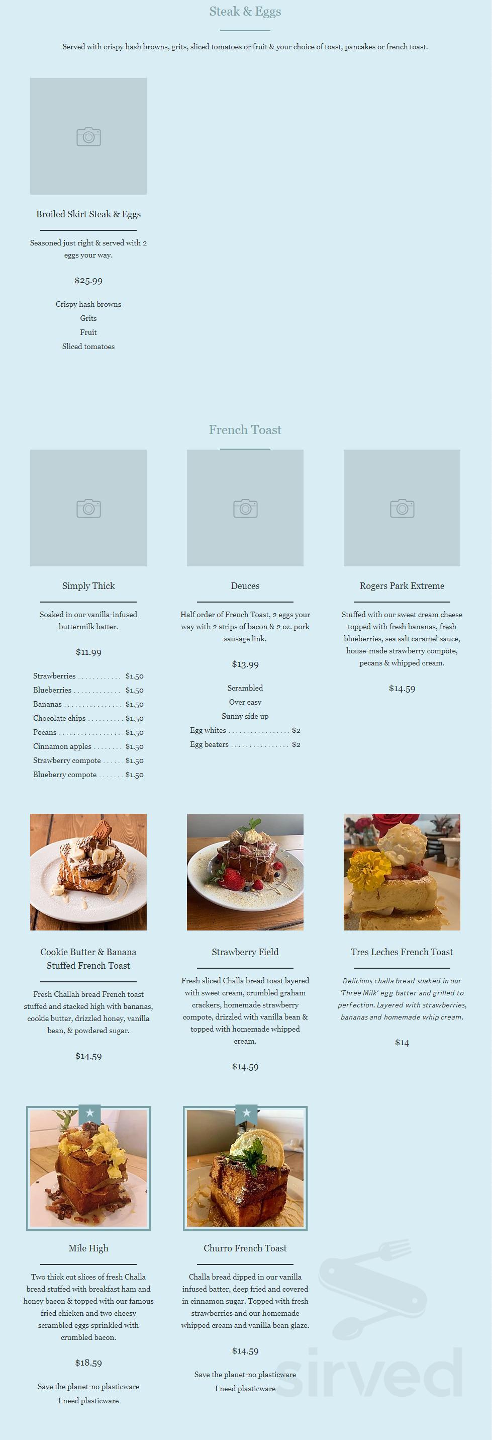 Menu - Chicago IL's Honeybear Cafe | Sirved
