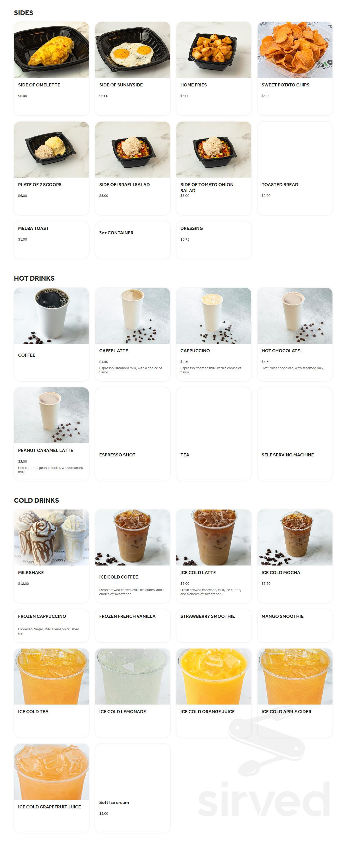 10am Breakfast Bar menu in Brooklyn, New York, USA