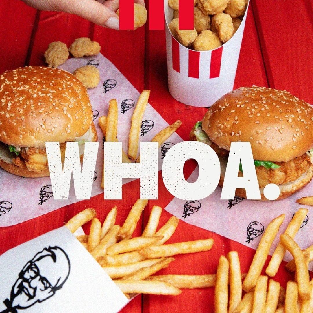 KFC menu in Regina, Saskatchewan, Canada