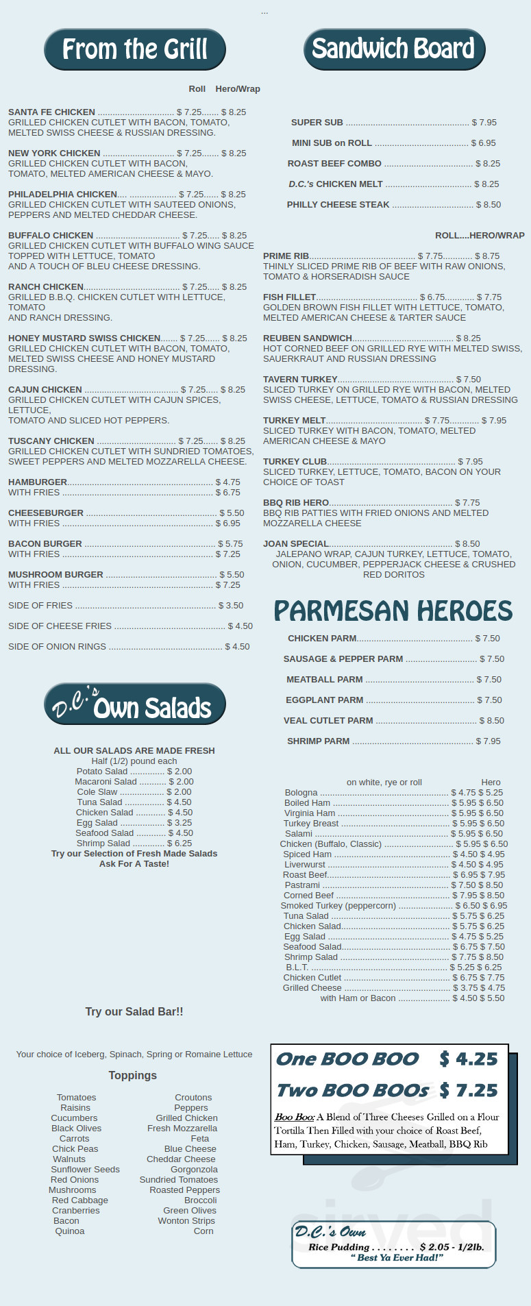 Deli Central menu in Stony Point, New York, USA