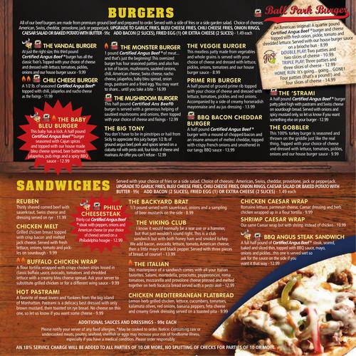 The Happy Viking menu in Yuba City, California, USA