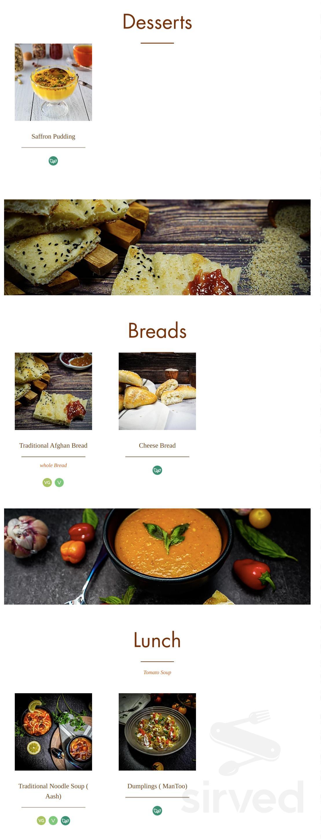 Sunshine Spice Bakery & Cafe menu in Boise, Idaho, USA