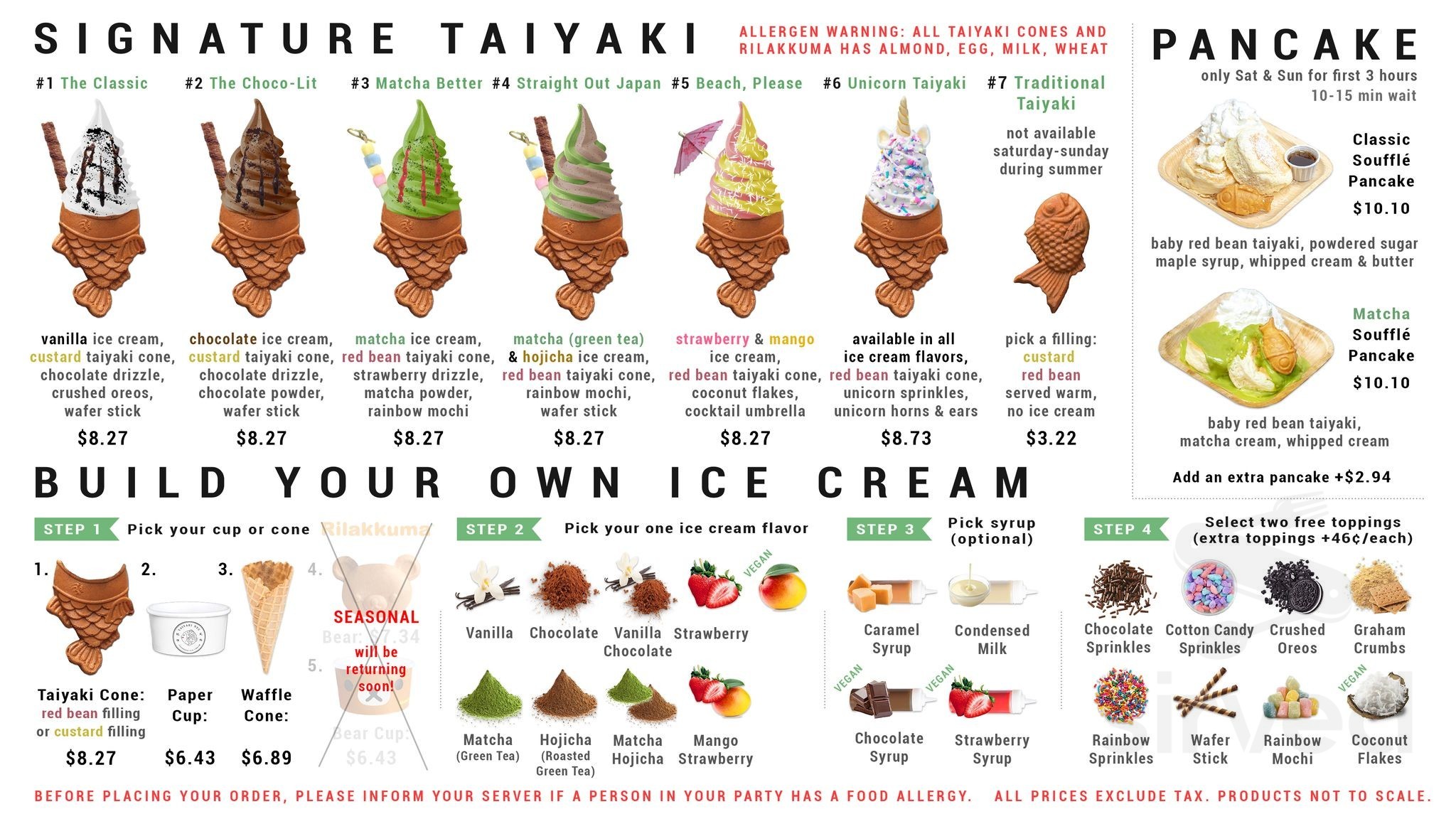 Taiyaki NYC - Miami menu in Miami, Florida, USA