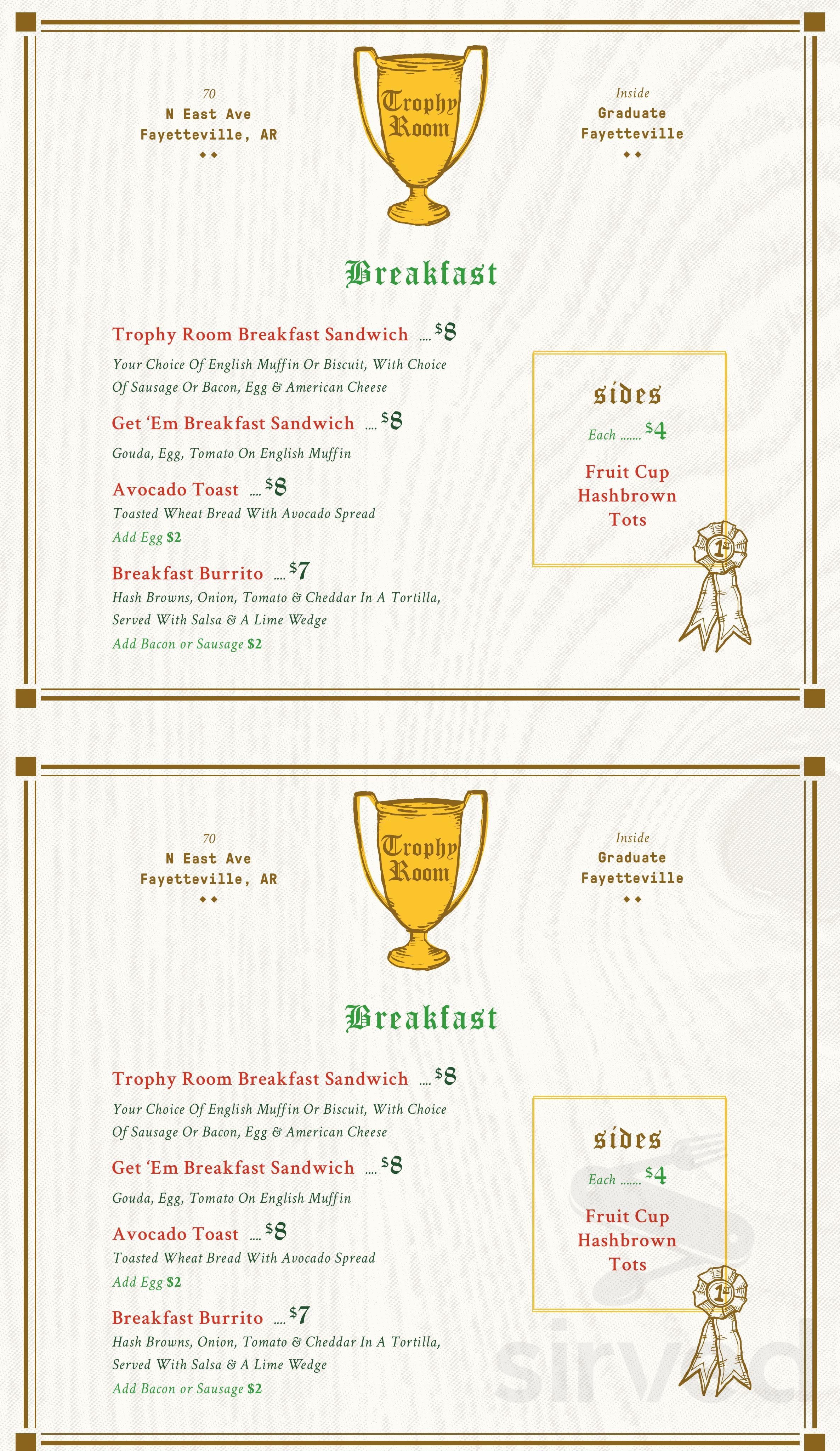 Poindexter Coffee menu in Fayetteville, Arkansas, USA