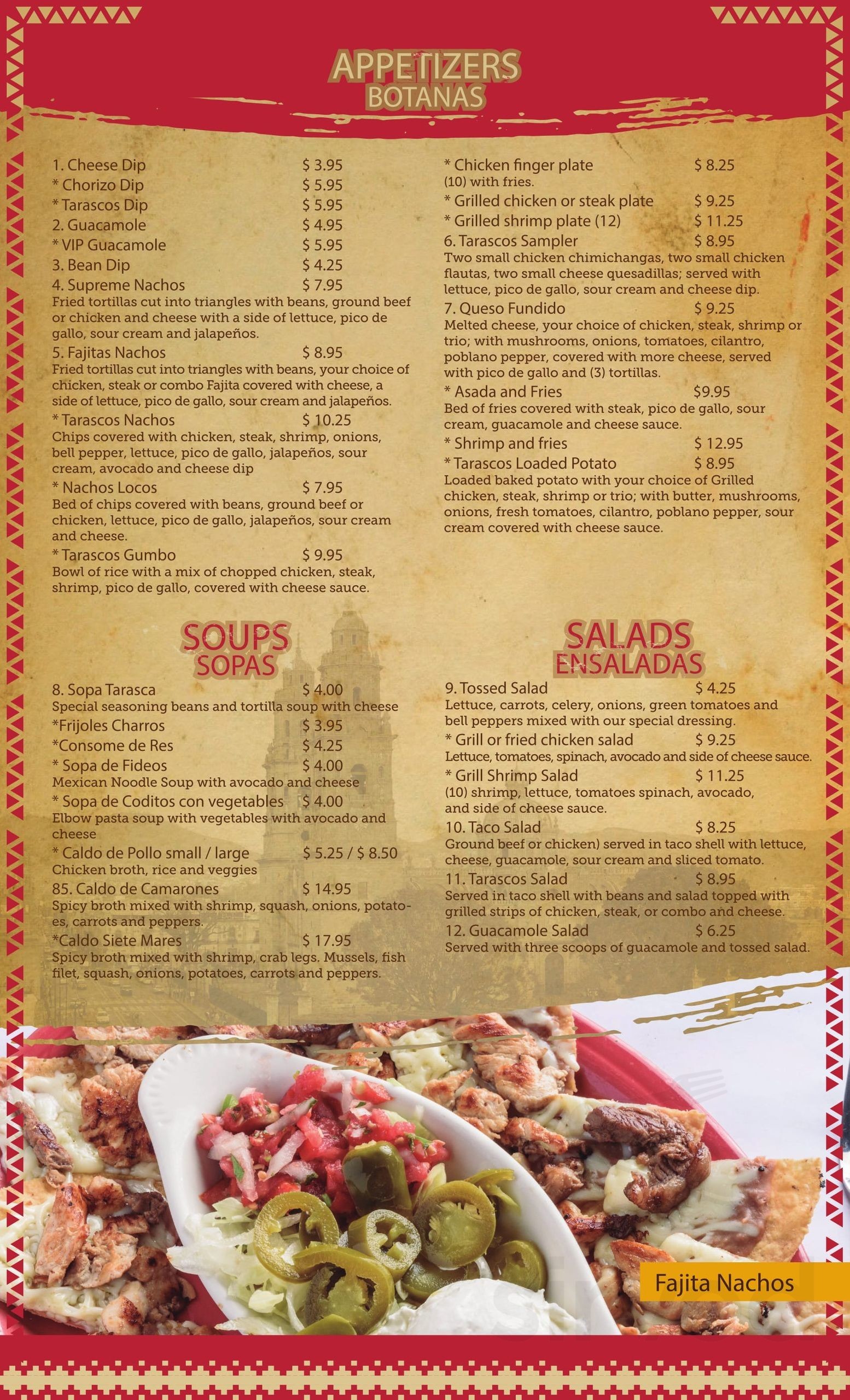 Los Tarascos menus in Northport, Alabama, United States