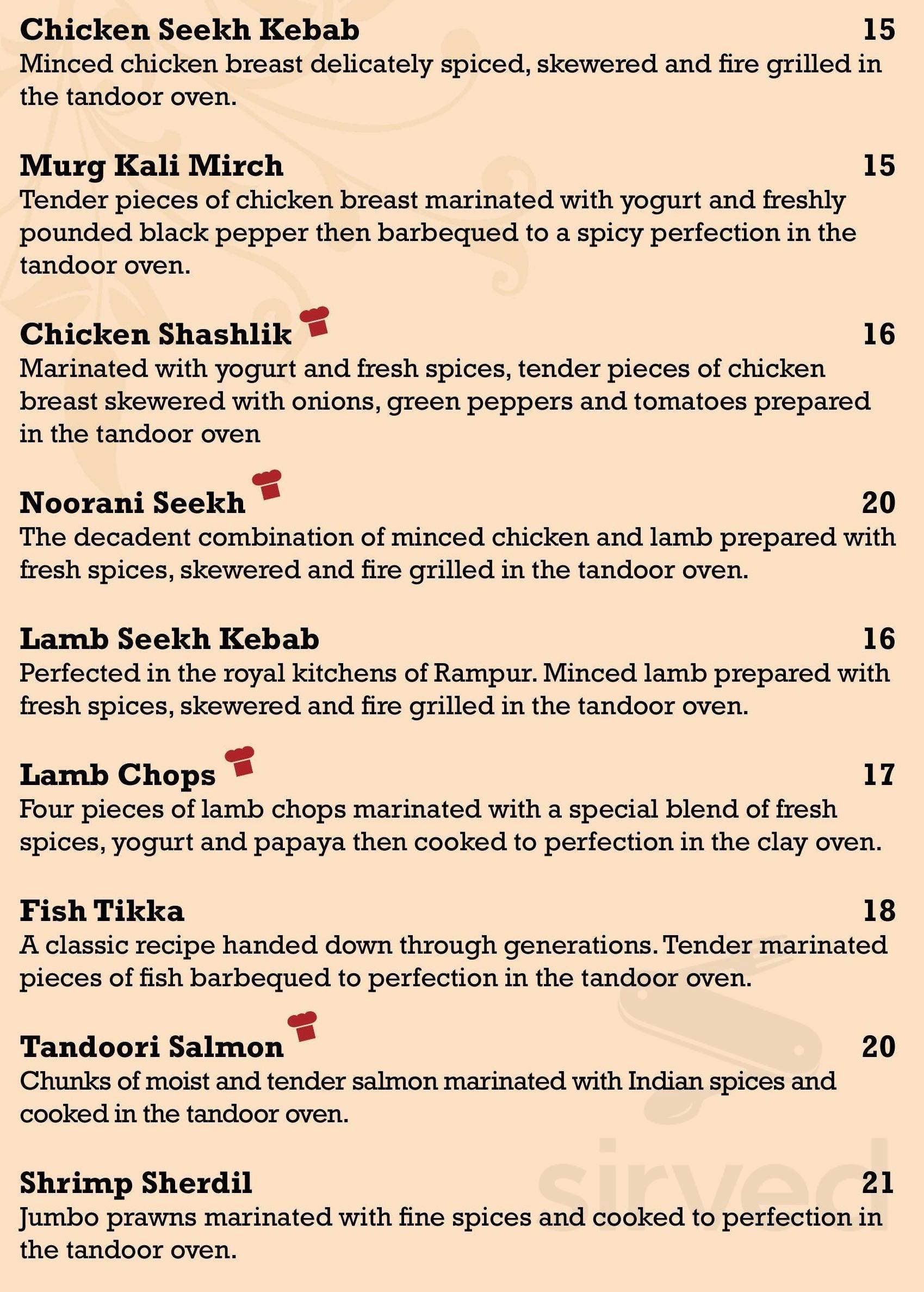 Menu - Mississauga ON's Nirvana The Flavours of India | Sirved