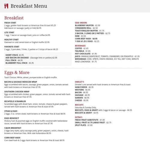 VFW Post 5555 menu in Richfield, Minnesota, USA