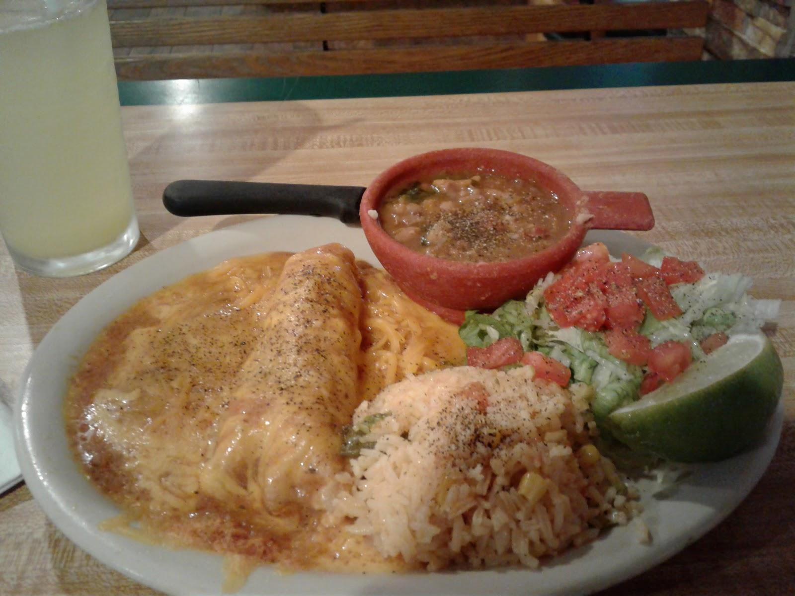 Indios menu in Houston, Texas, USA