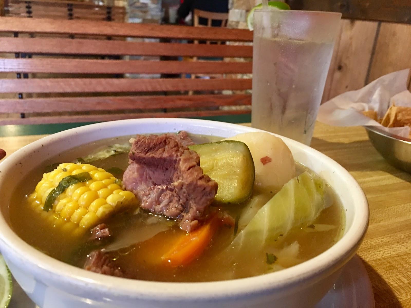 Indios menu in Houston, Texas, USA