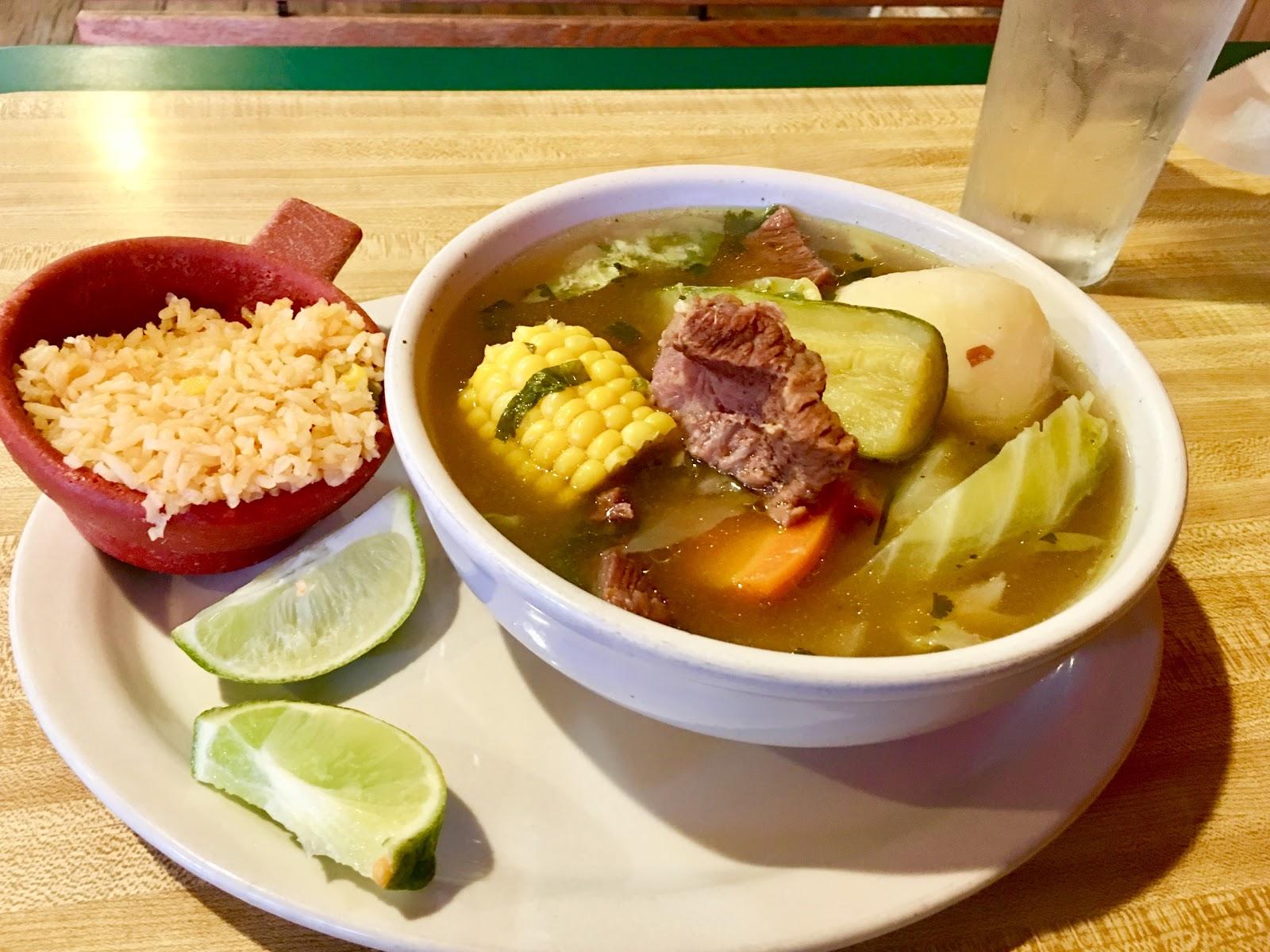 Indios menu in Houston, Texas, USA