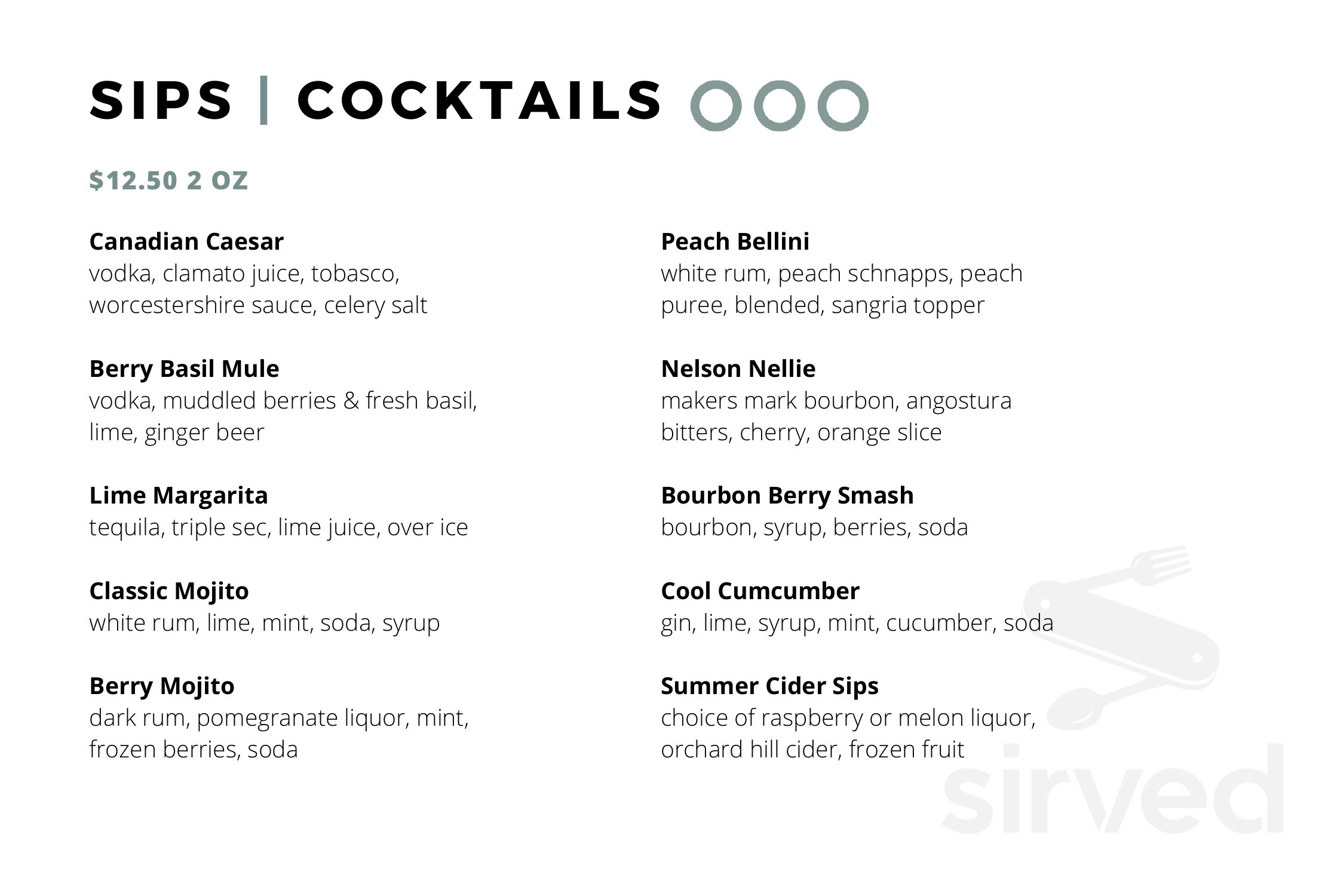 Port701 Marinaside Dining | Lounge menus in Nelson, British Columbia ...