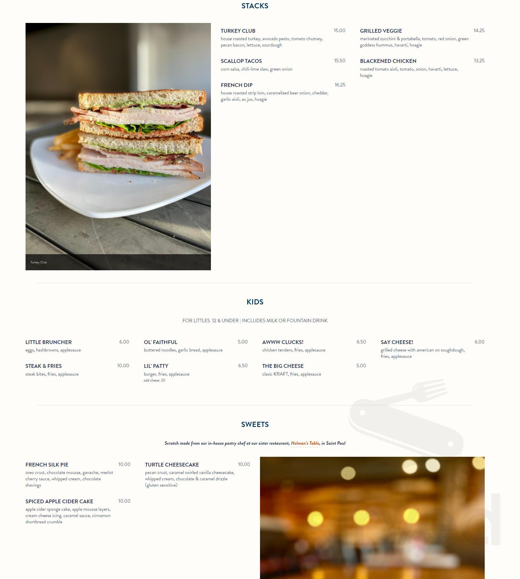 Menu - Plymouth MN's Rock Elm Tavern | Sirved