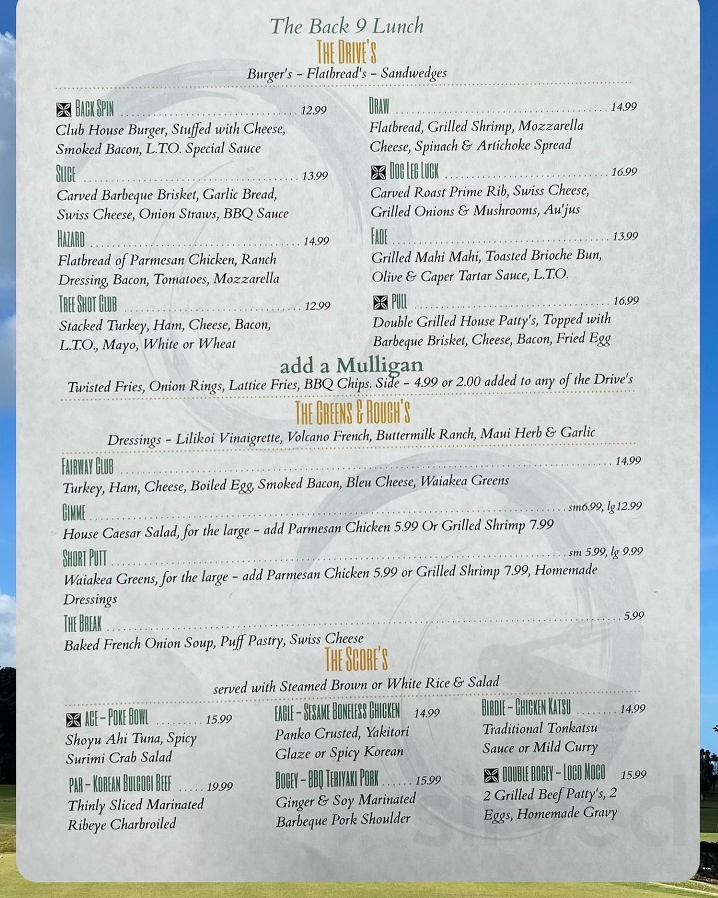 Nani Mau Restaurant & Garden menu in Hilo, Hawaii, USA