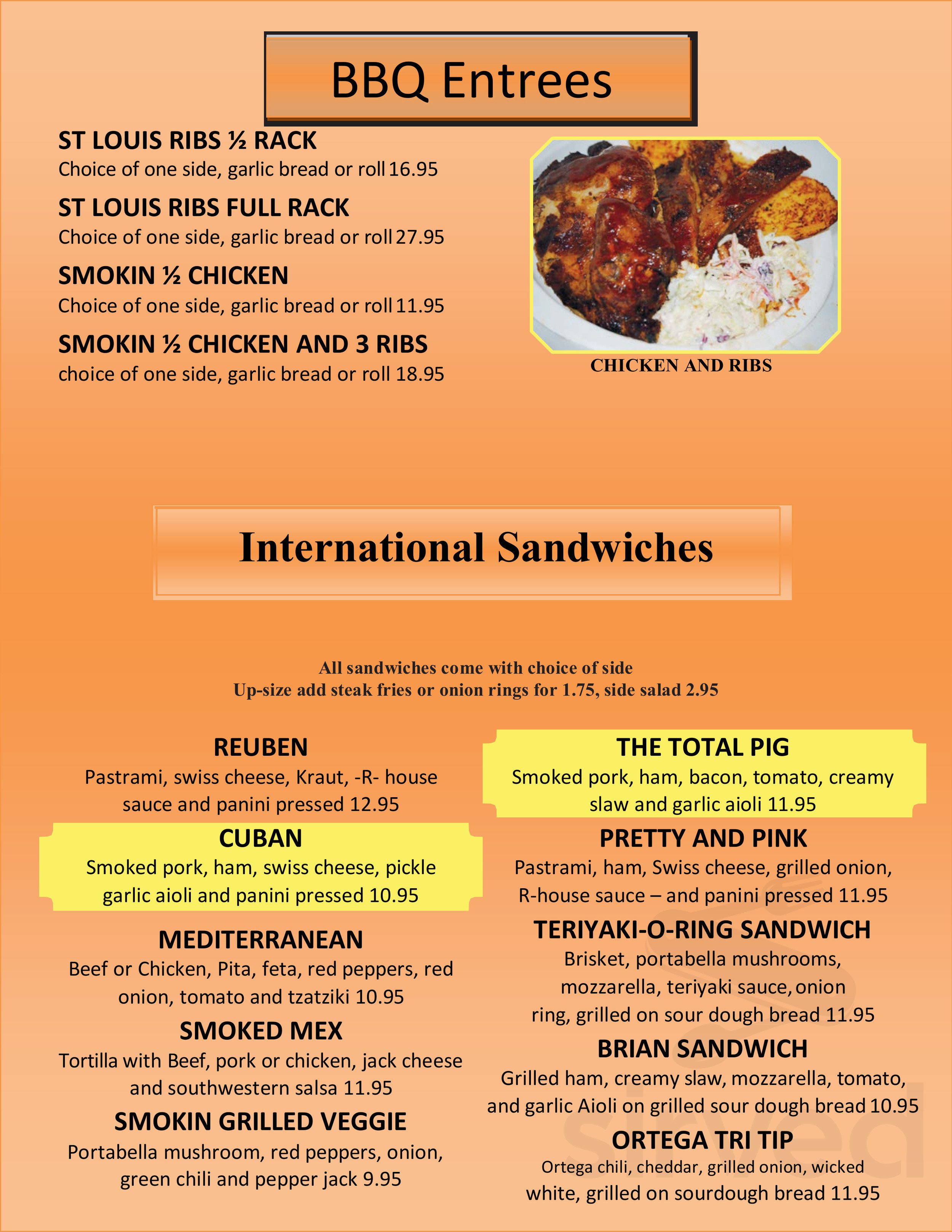 Rebel BBQ menu in Blythe, California, USA