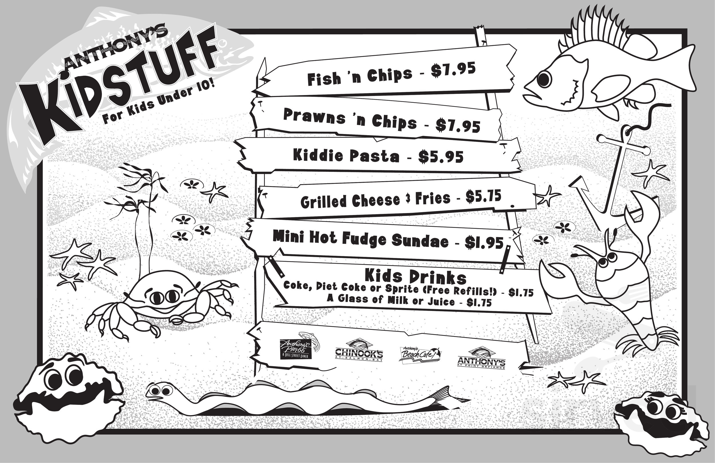 Menu for Chinook's At Salmon Bay in Seattle, WA | Sirved