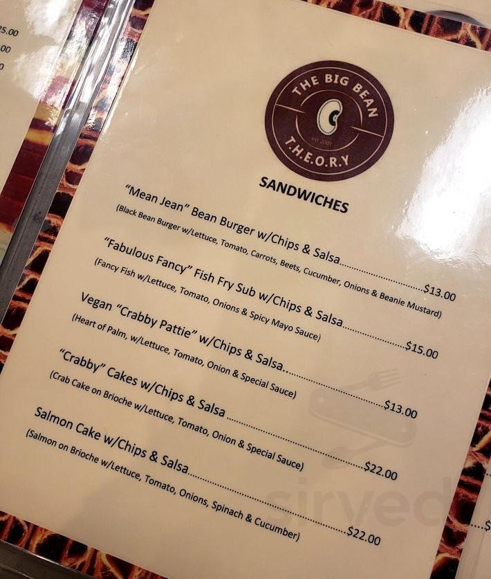 R. House menu in Baltimore, Maryland, USA