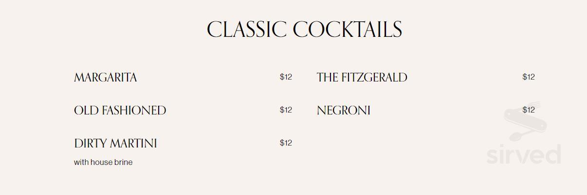 Elephant Room menu in Austin, Texas, USA