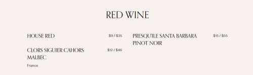 Elephant Room menu in Austin, Texas, USA