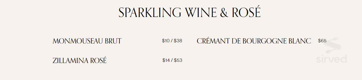 Elephant Room menu in Austin, Texas, USA