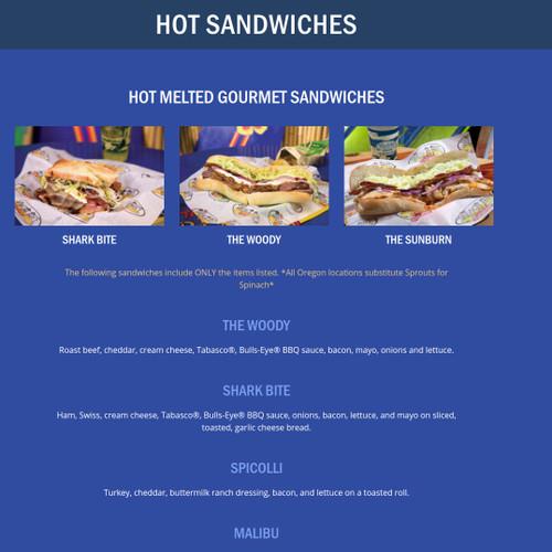 Beach Hut Deli menu in Grass Valley, California, USA